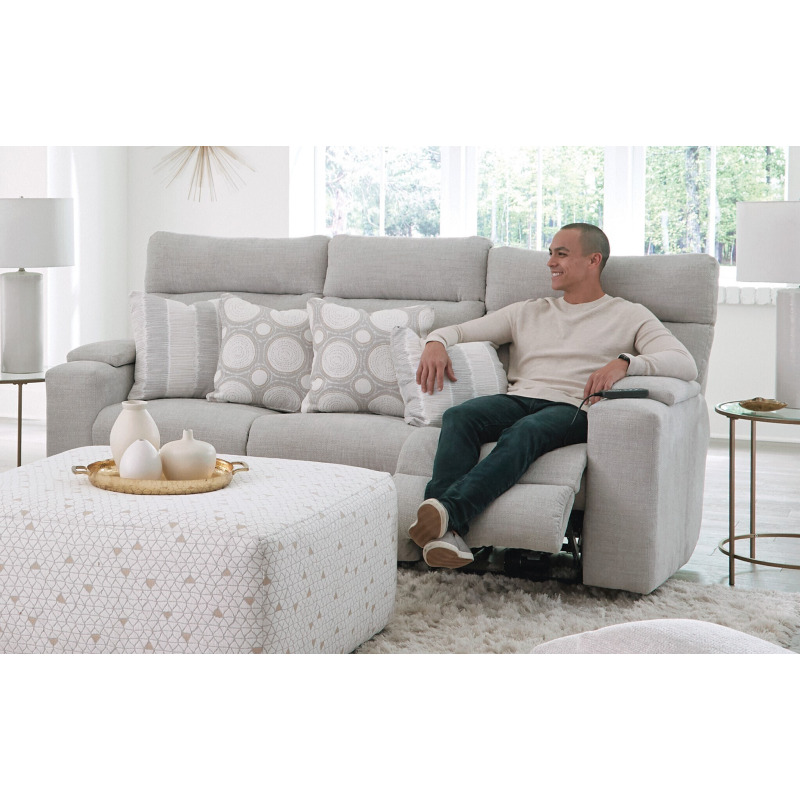 Sanctuary Power Headrest Power Reclining Sofa w DDT C3 Heat Massage Winter 762125 2124 68 by Catnapper at Northeast Factory Direct
