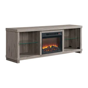 Doha Console with 23" Fireplace Insert in Grey LA-16830-3-FP by ...
