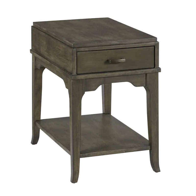 Nicolette-Hamilton Rectangular Drawer Chairside Table-Charcoal 534-916C ...