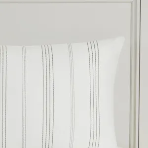 Morgan Queen 6 Piece Cotton Jacquard Oversized Comforter Set - White ...