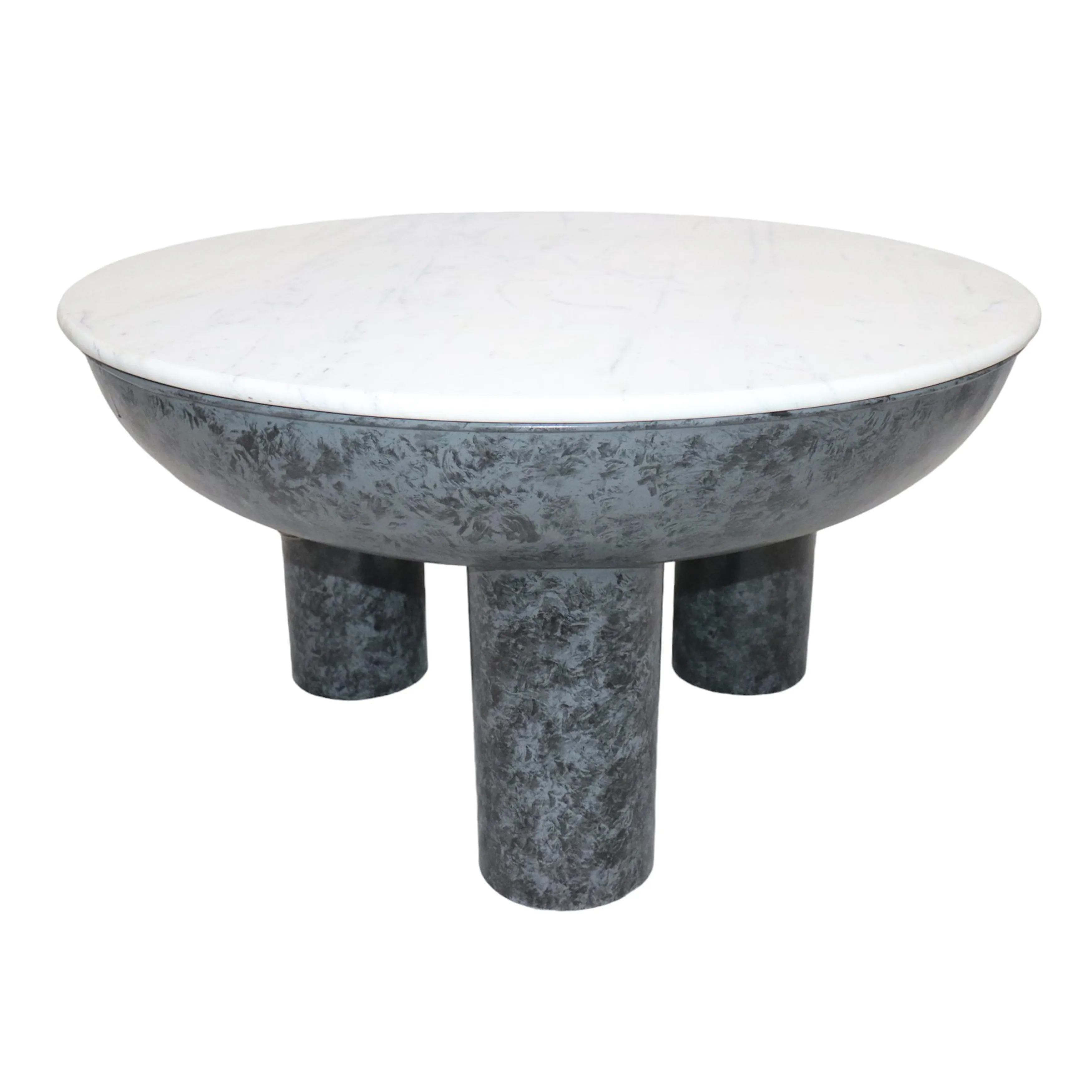 33 Chunky Leg Coffee Table Marble Top White blk 20675 02 by Sagebrook Home at Tomlinson Furniture