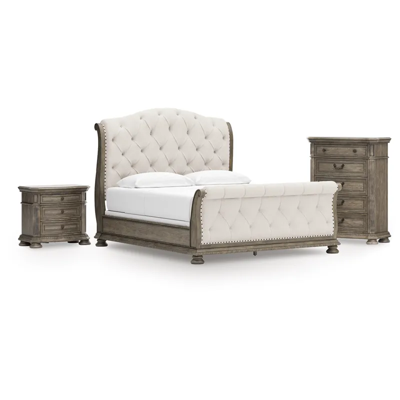 Ardenfield California King Sleigh Bed, Chest and Nightstand B944B6 by ...