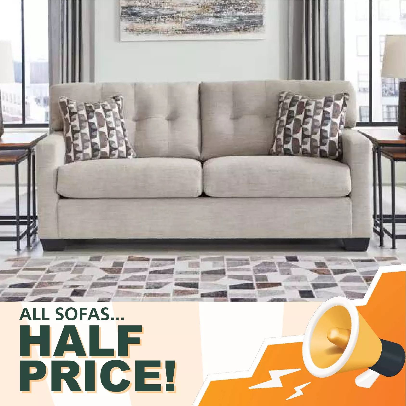 Half price sofa sale store