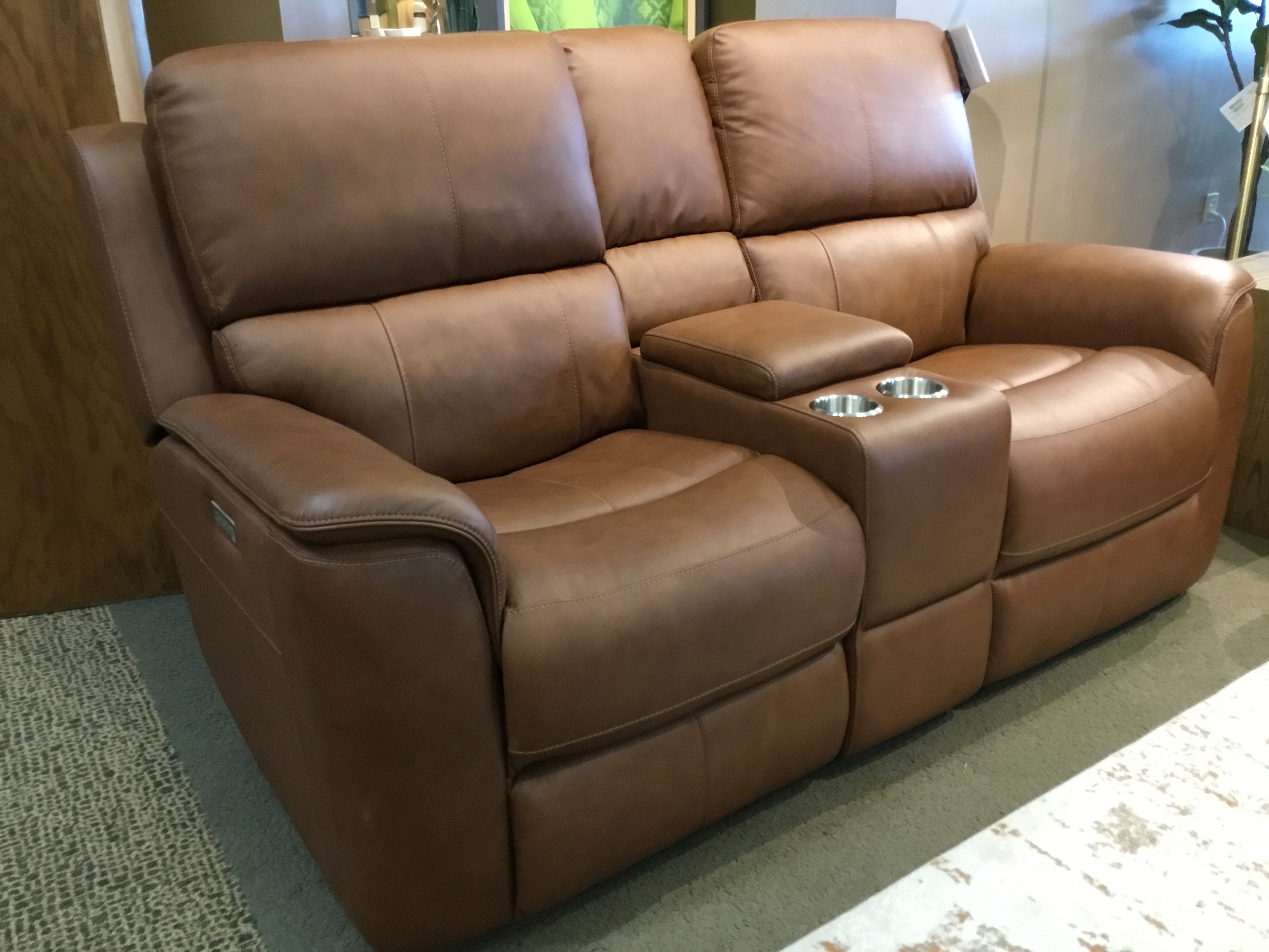 Henry Power Reclining Loveseat with Console & Power Headrests & Lumbar ...